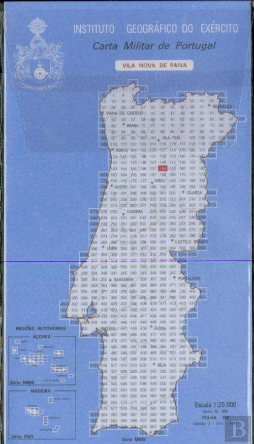 Carta Militar de Portugal (esc.1:25,000) nº 158 - VILA NOVA DE PAIVA ...