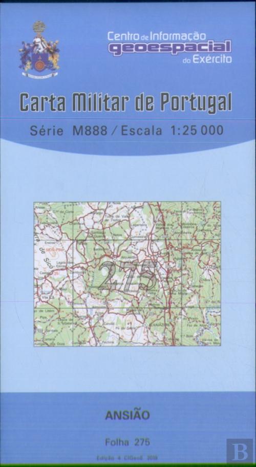 Carta Militar de Portugal (esc.1:25,000) nº 275 - ANSIÃO, de - Livro