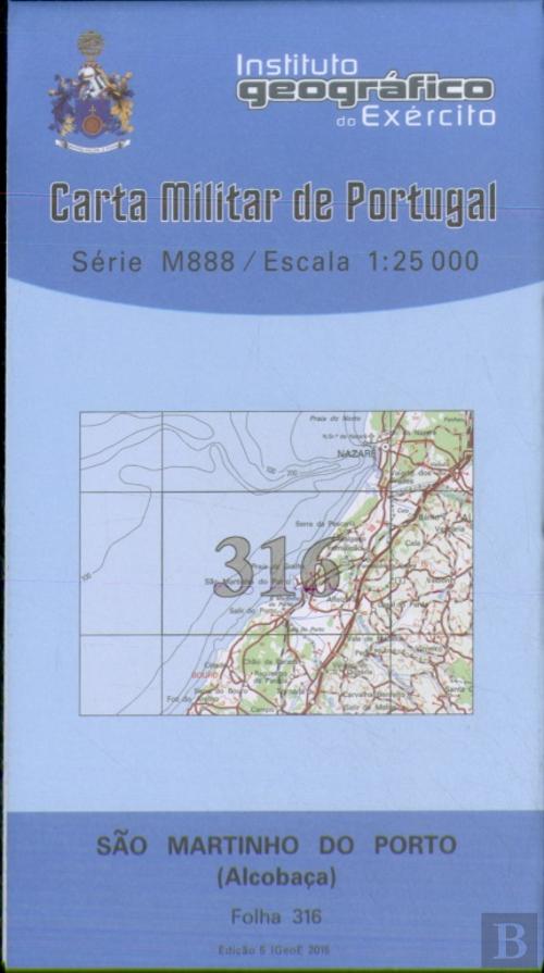 Carta Militar de Portugal (esc.1:25,000) nº 316 - SÃO MARTINHO DO PORTO ...