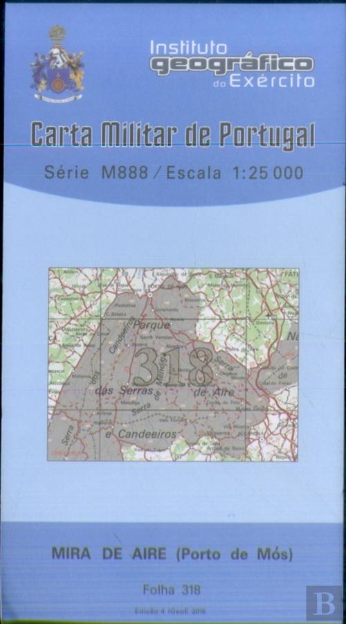 Carta Militar de Portugal (esc.1:25,000) nº 318 - MIRA DE AIRE, de - Livro