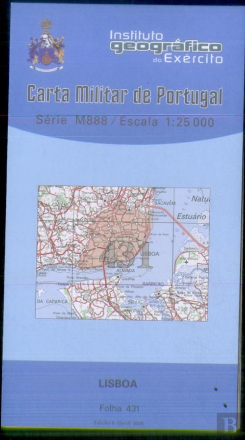 Carta Militar de Portugal (esc.1:25,000) nº 431 - Lisboa - Livro - Bertrand