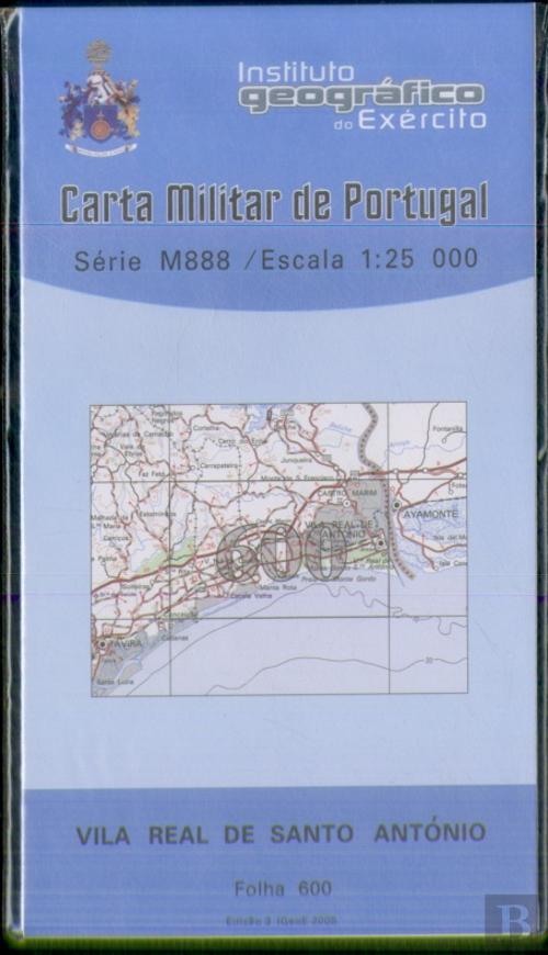 Carta Militar de Portugal (esc.1:25,000) nº 600 - VILA REAL DE SANTO ...