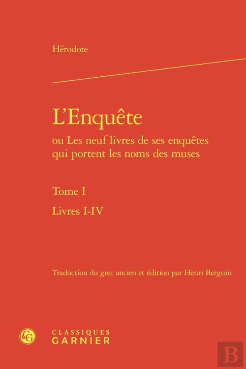 L'Enquete Ou Les Neuf Livres De Ses Enquetes Qui Portent Les Noms Des ...
